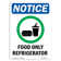 SignMission OSHA Notice - Food Only Refrigerator Sign With Symbol ...