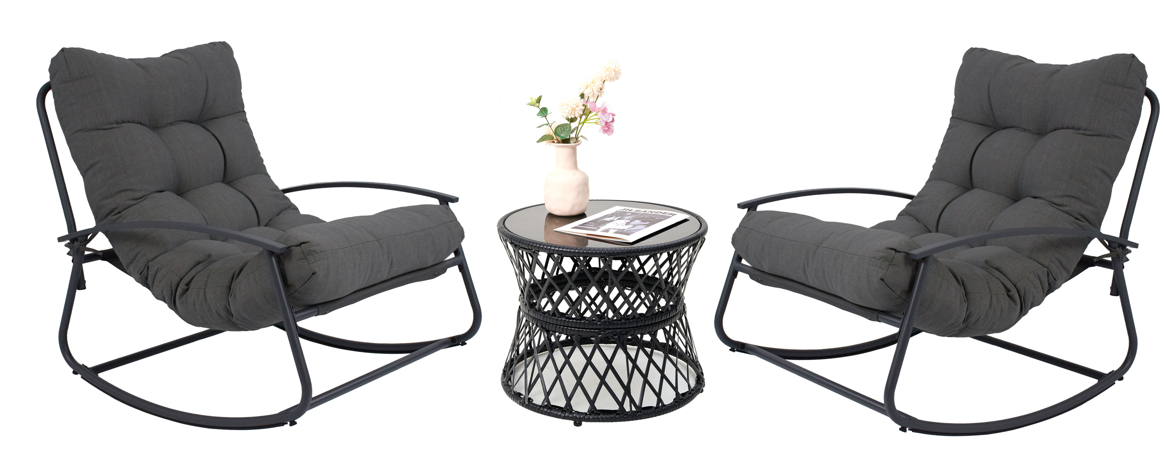 Red Barrel Studio Ghiorghi Metal Outdoor Rocking Chair - Wayfair Canada