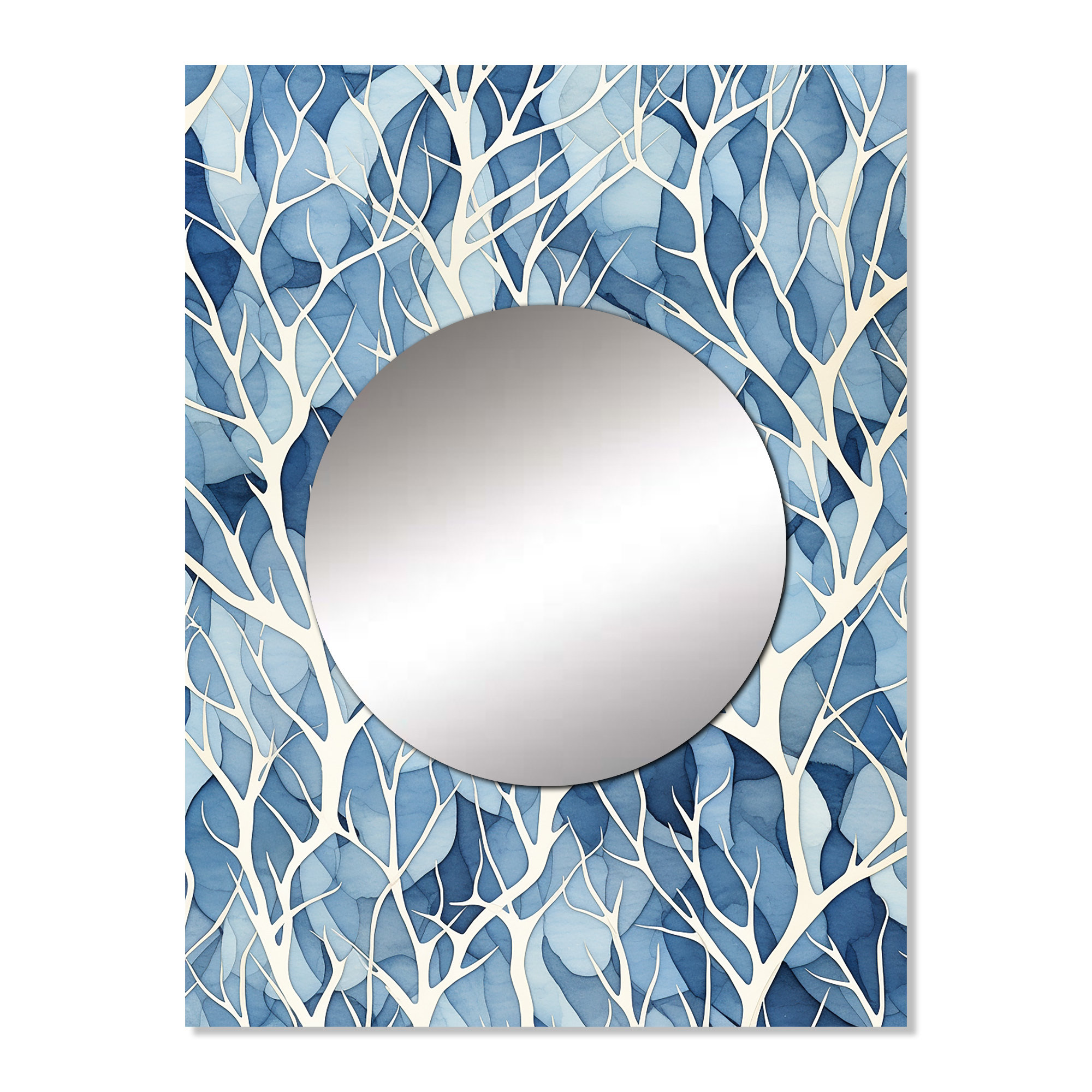 East Urban Home Windy And Blue Tree Beauty III - Tree Mirror Wall Decor ...