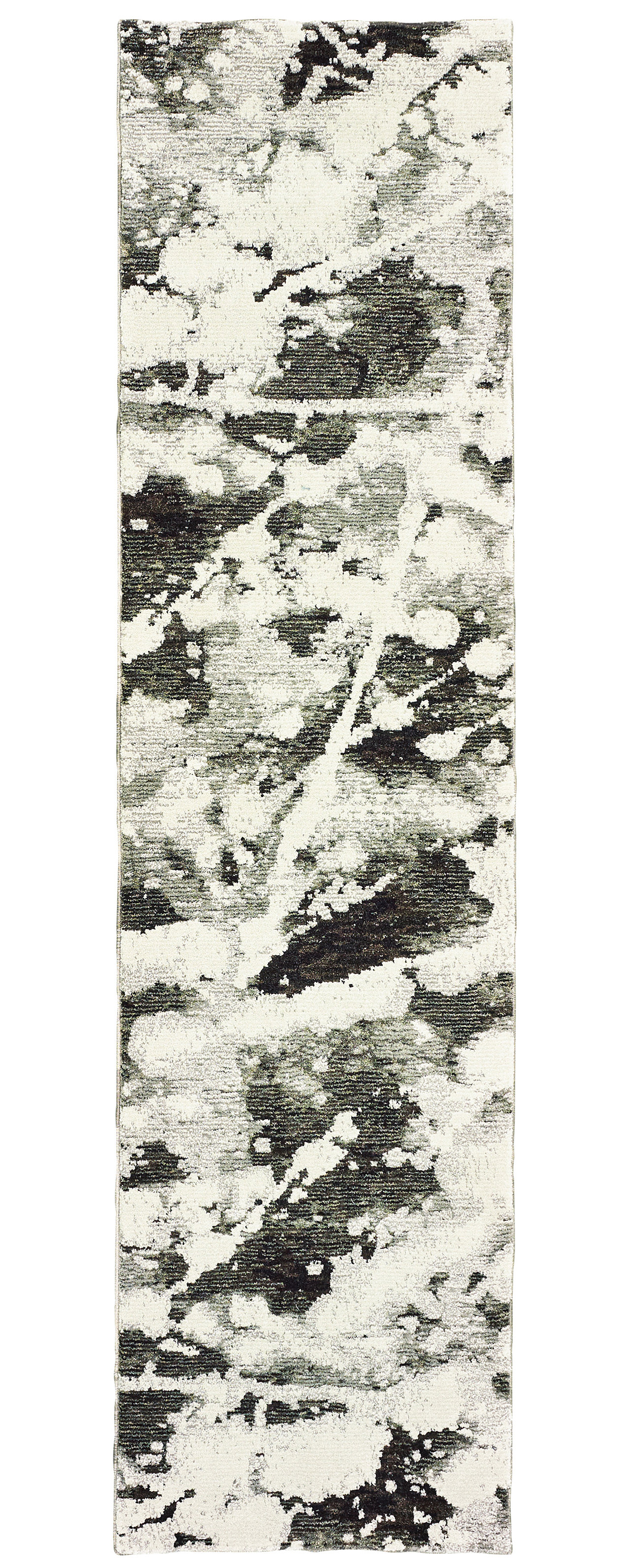 Williston Forge Knox Power Loom Charcoal/White Rug | Wayfair