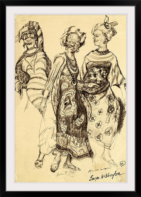 Great Big Canvas African Women, 1968' by Bayo Iribhogbe Painting Print ...