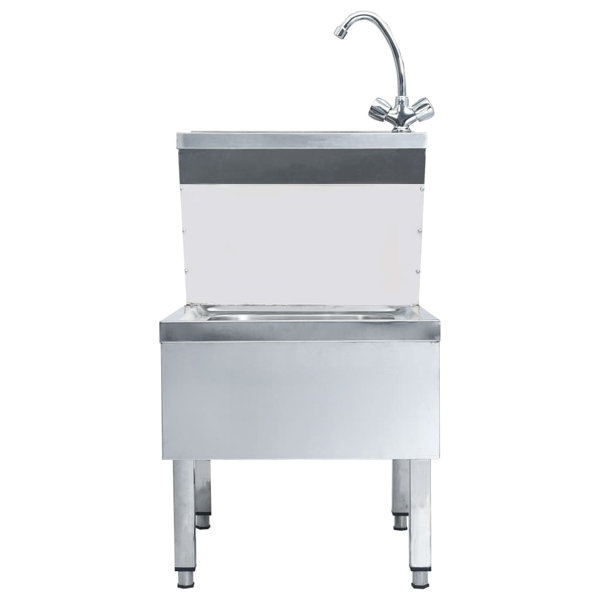 Belfry Kitchen Severine Double Bowl Free Standing Kitchen Sink ...