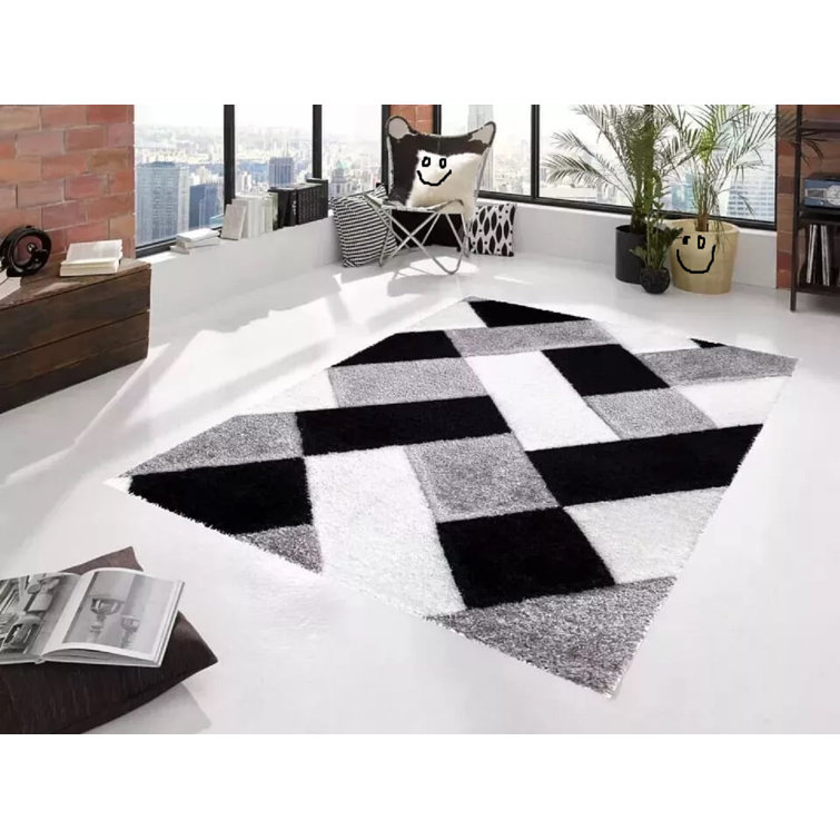 Ivy Bronx 3D Shaggy Rugs Modern Geometric Design Large Area Rugs For ...