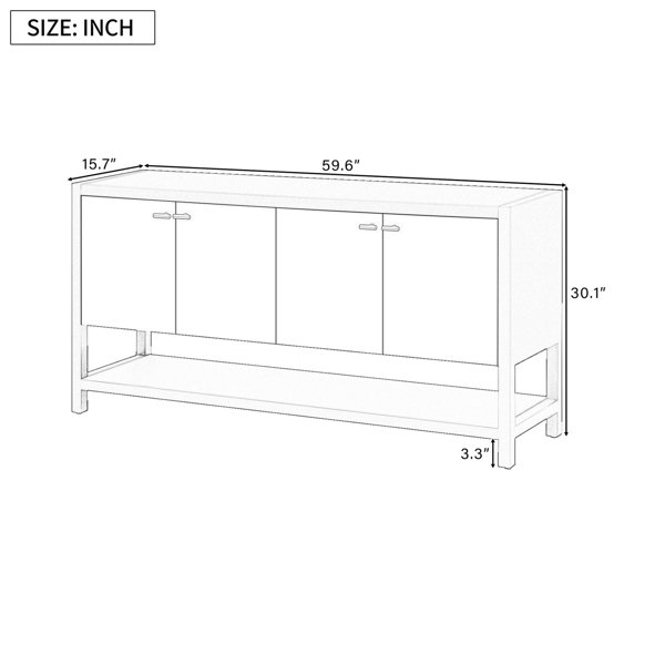 George Oliver Practical Entryway Console With Open Bottom Shelf And ...