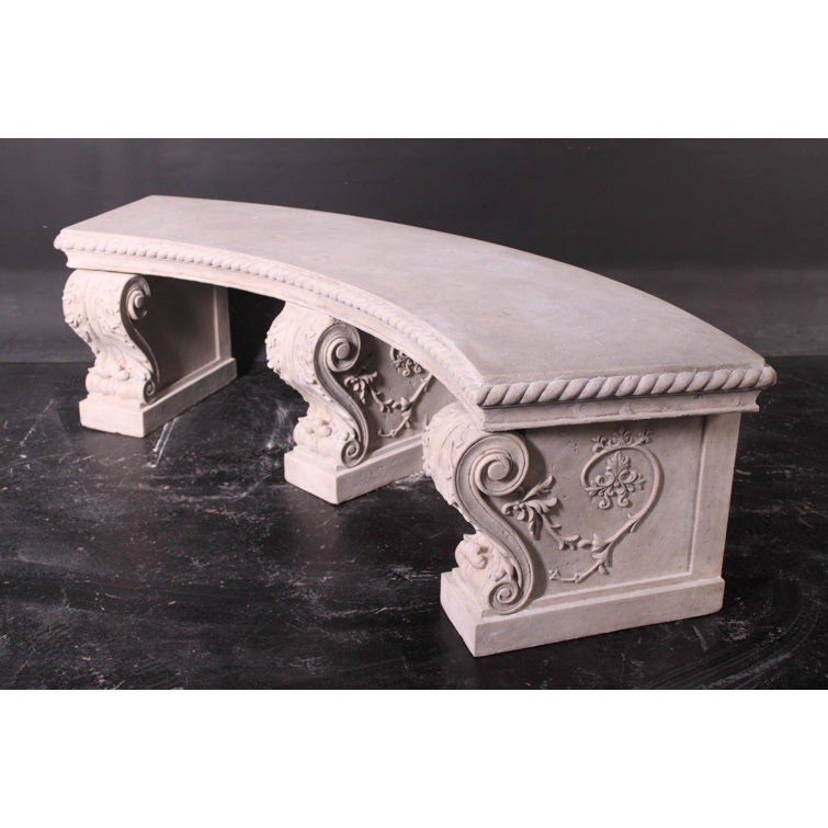 Bloomsbury Market Andromache Fiberglass Outdoor Bench | Wayfair