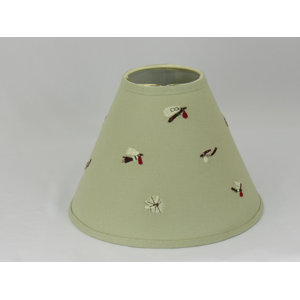Gracie Oaks Fly Fishing 8" H Cotton Empire Lamp Shade ( Clip On ) in ...