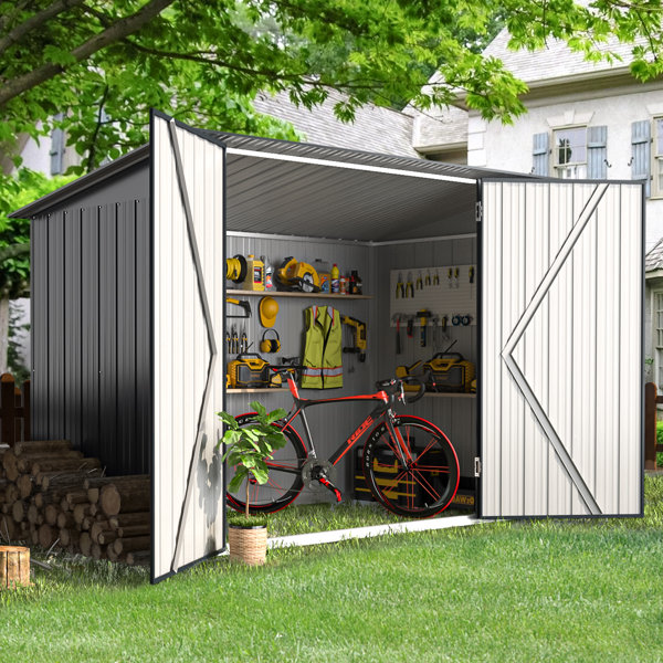 AECOJOY 7 ft. W x 3 ft. D Metal Horizontal Storage Shed & Reviews | Wayfair