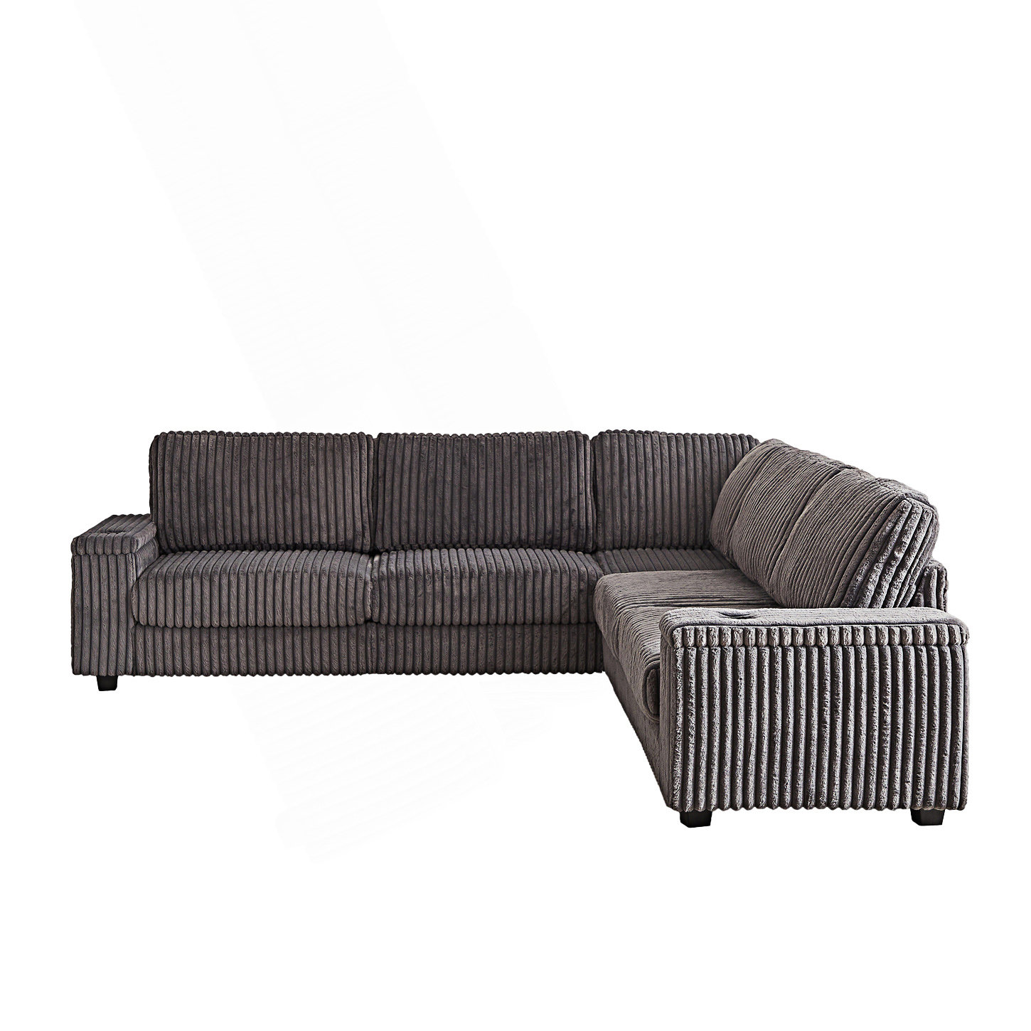 Everly Quinn Oversized Corner Sofa, L Shaped Corner Couch With Usb Port ...