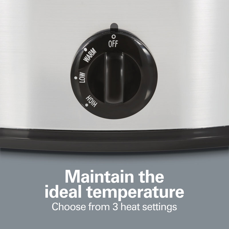 Hamilton Beach® Stay or Go® 6 Quart Slow Cooker Serves 7 Plus Silver ...