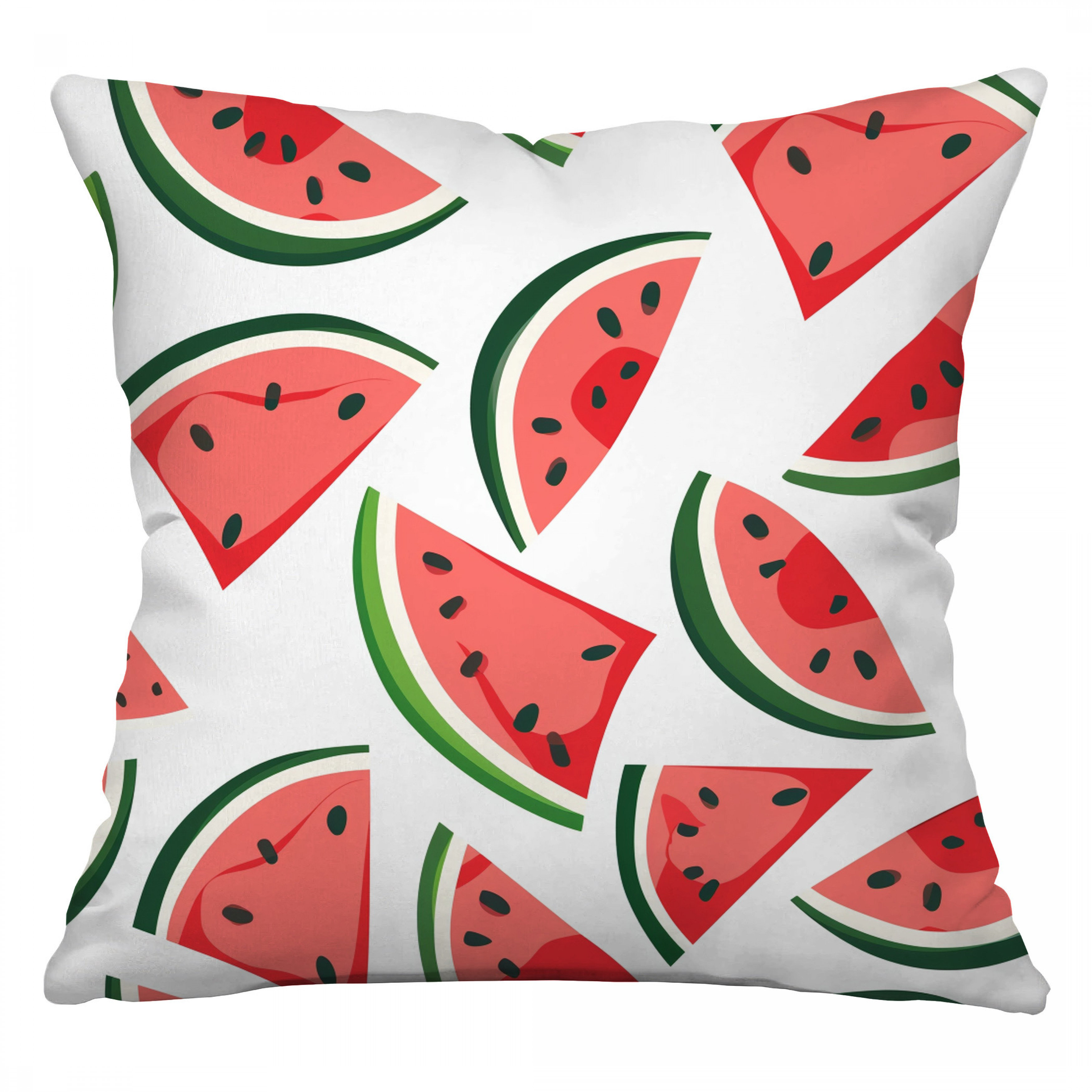 VisionDecor Watermelon Throw Pillow, Fruit Cotton Twill Pillows | Wayfair