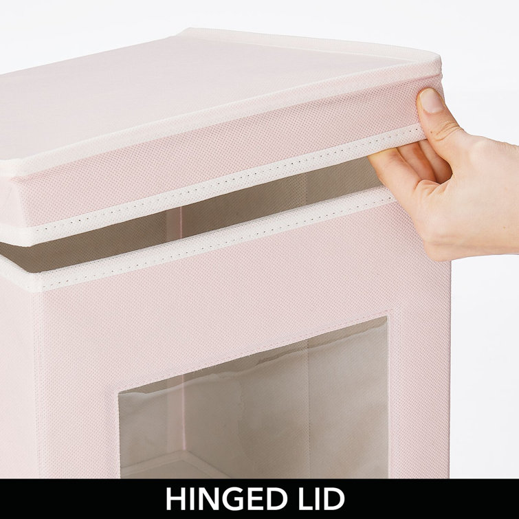 mDesign Fabric Stackable Square Cube Storage Organizer Box, 6 Pack ...