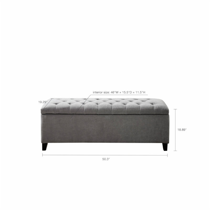 Hokku Designs Tufted Top Soft Close Storage Bench | Wayfair