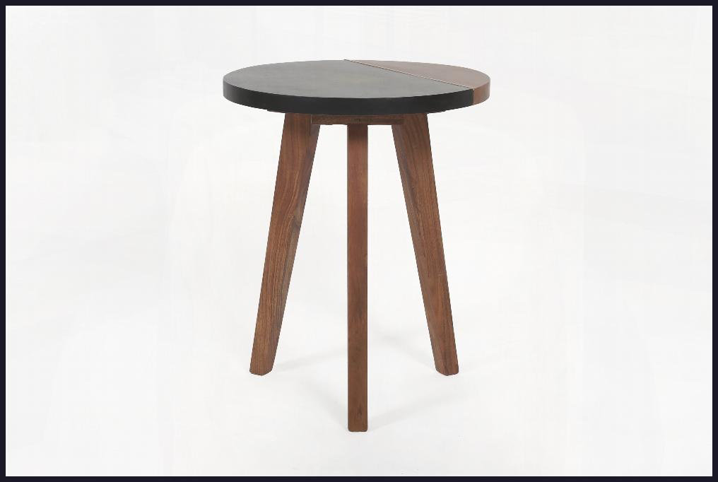 George Oliver Caspian Brown Round Mid-Century Modern Coffee Table ...