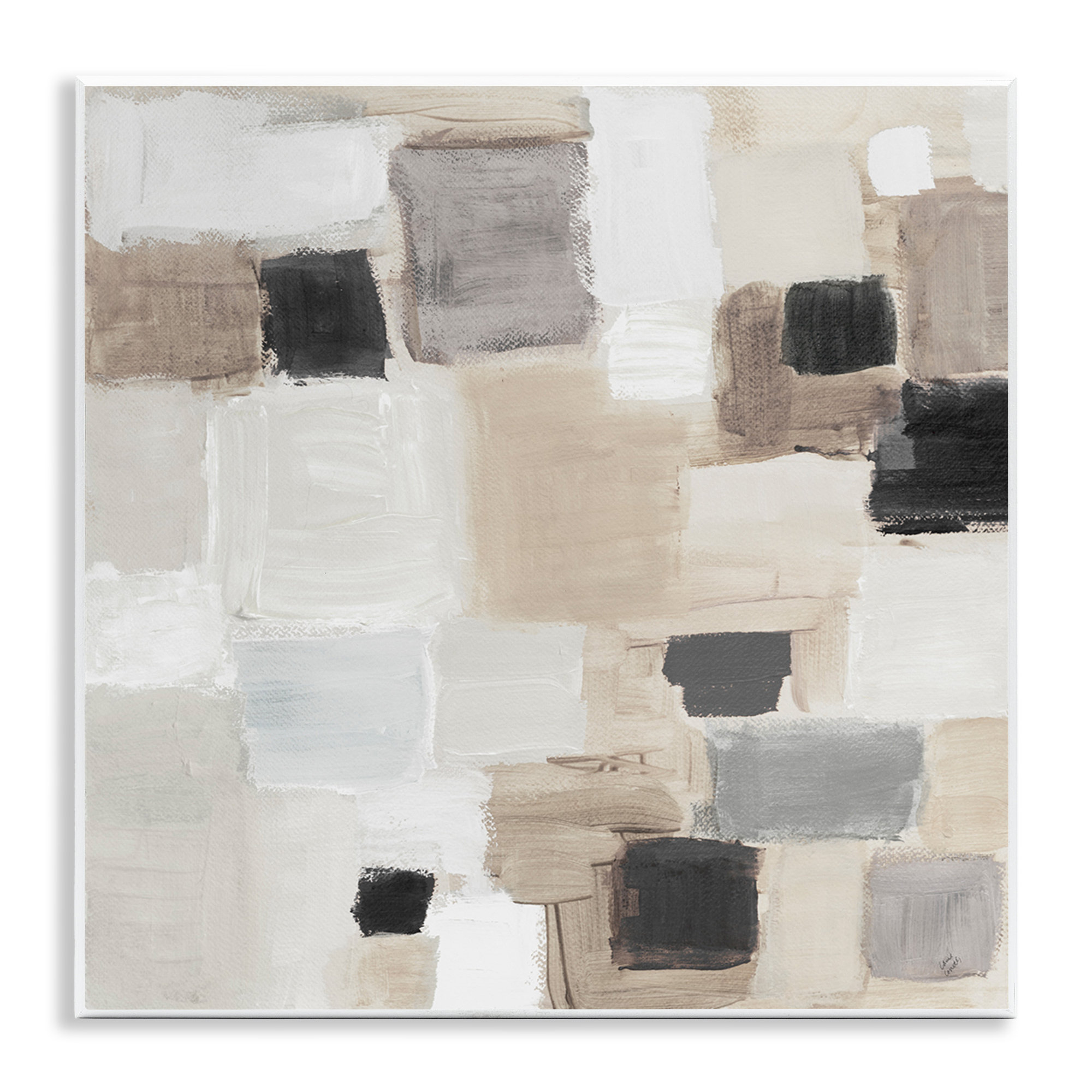 Stupell Industries Neutral Square Patchwork Wall Plaque Art by Lanie ...