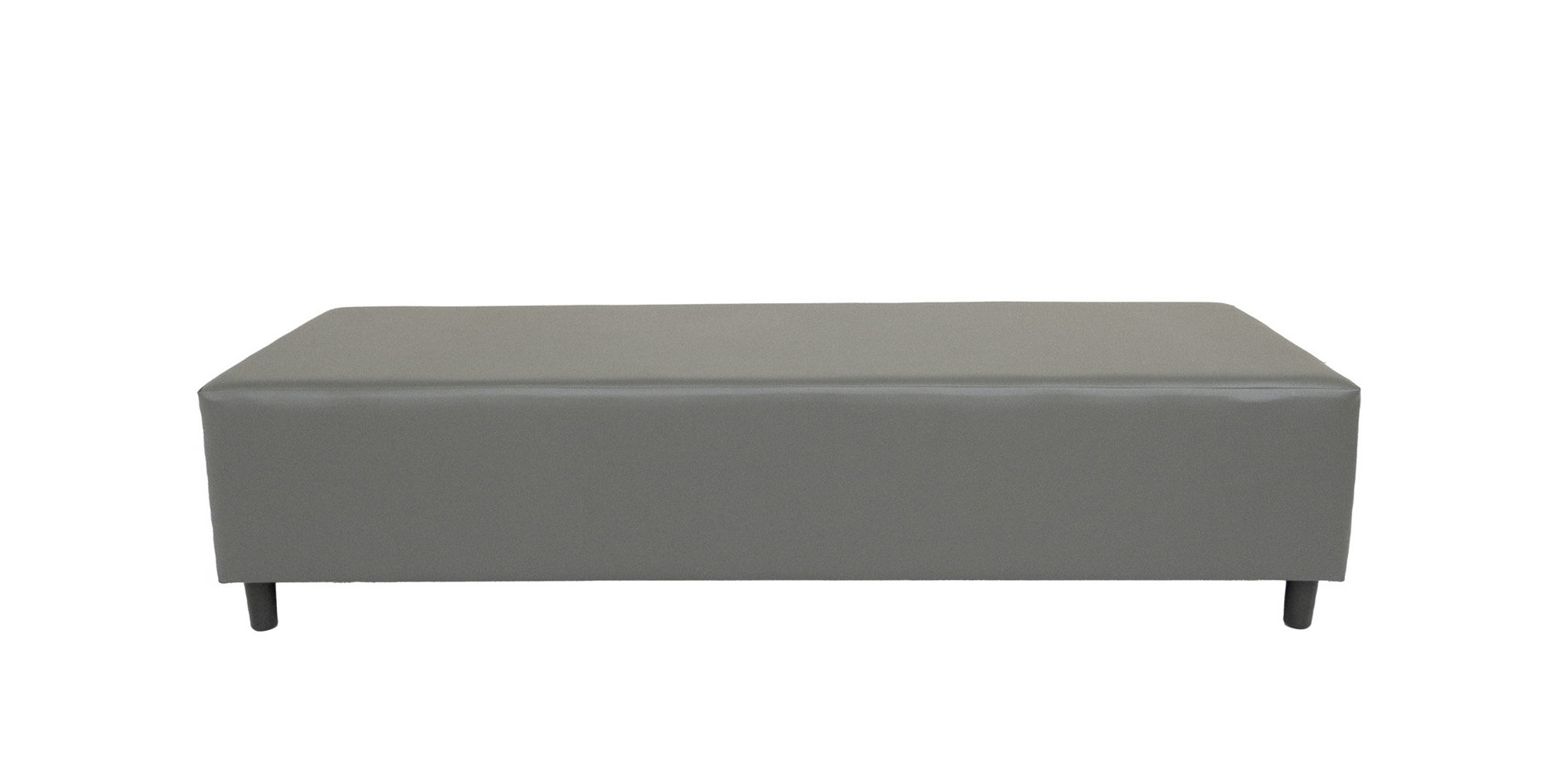 Hokku Designs Grey Faux Leather Snicker Bench, Modern Seating Bench for ...