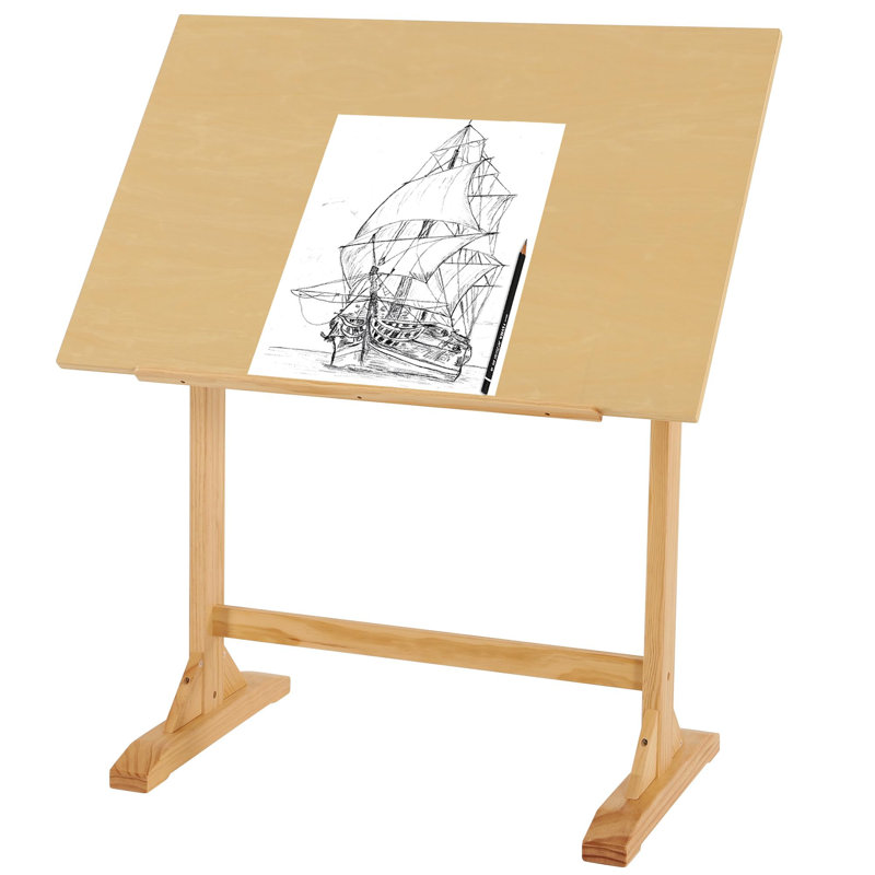 Inbox Zero Adjustable Angle Artist Drafting Table | Wayfair