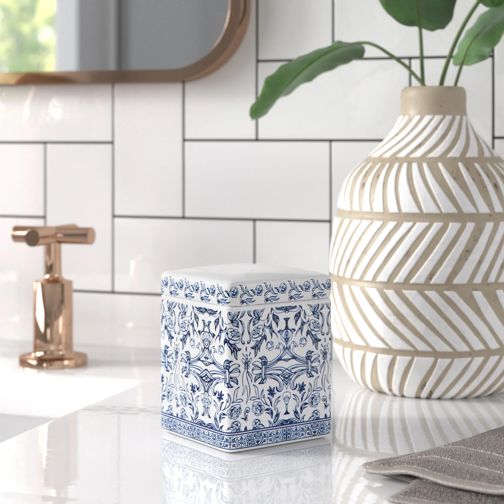 Mistana™ Lennon Porcelain Cotton Container & Reviews | Wayfair