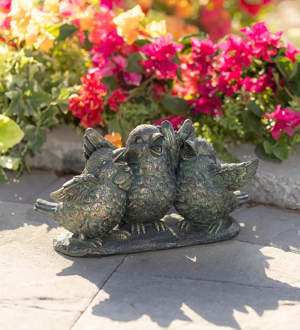 Plow & Hearth Singing Bird Trio Statue - Wayfair Canada