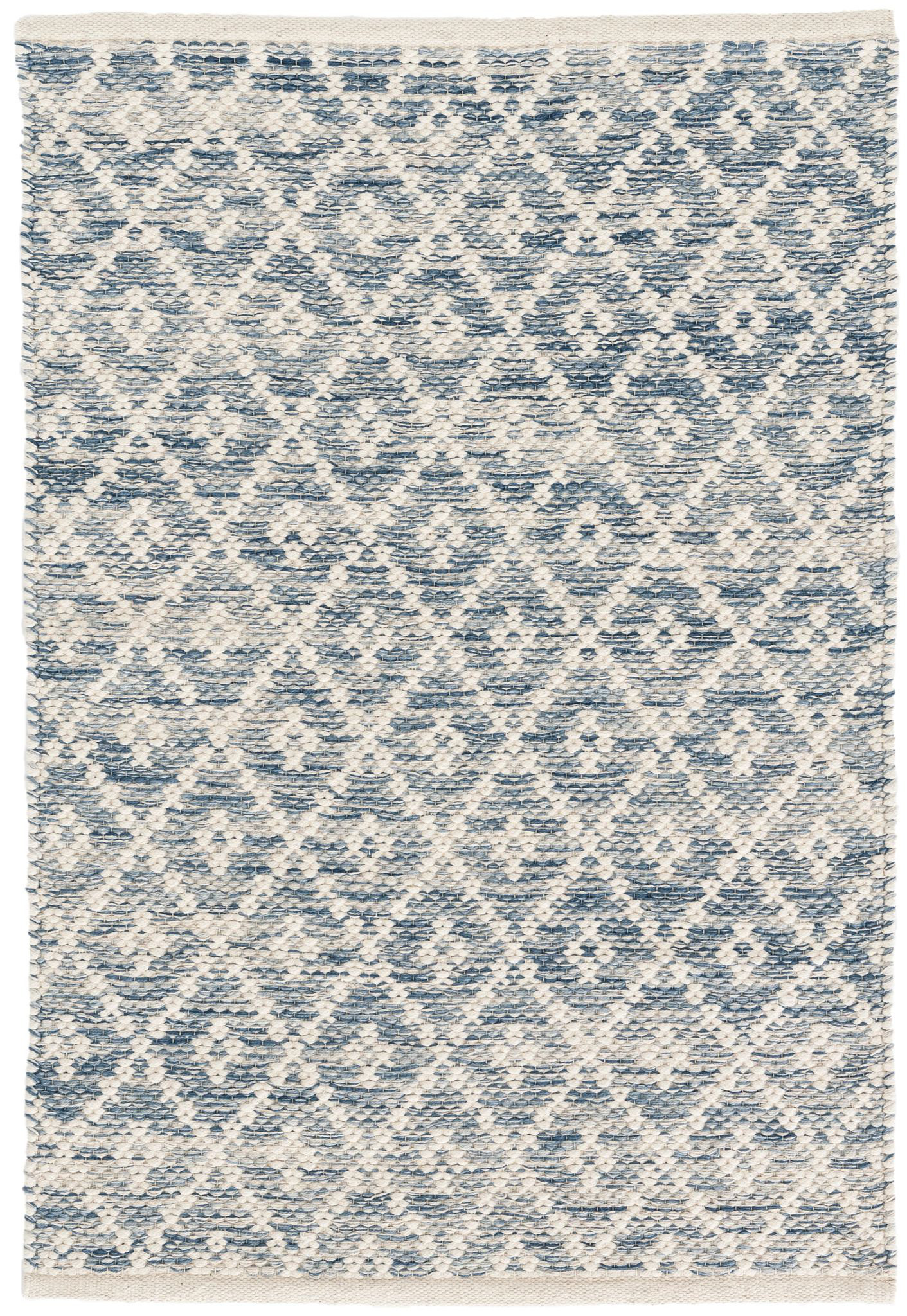 Dash and Albert Rugs Melange Diamond Blue Handwoven Cotton Rug ...