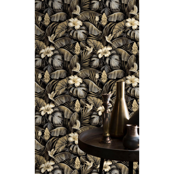 Bayou Breeze Abstract Bold Floral Jungle Wallpaper | Wayfair