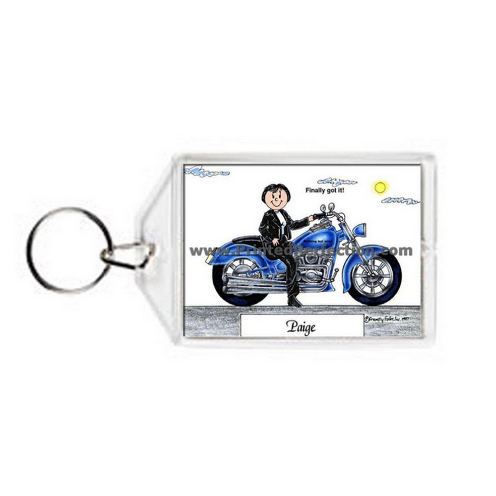 Printed Perfection Personalized Motorcycle - Female Acrylic Key Chain ...