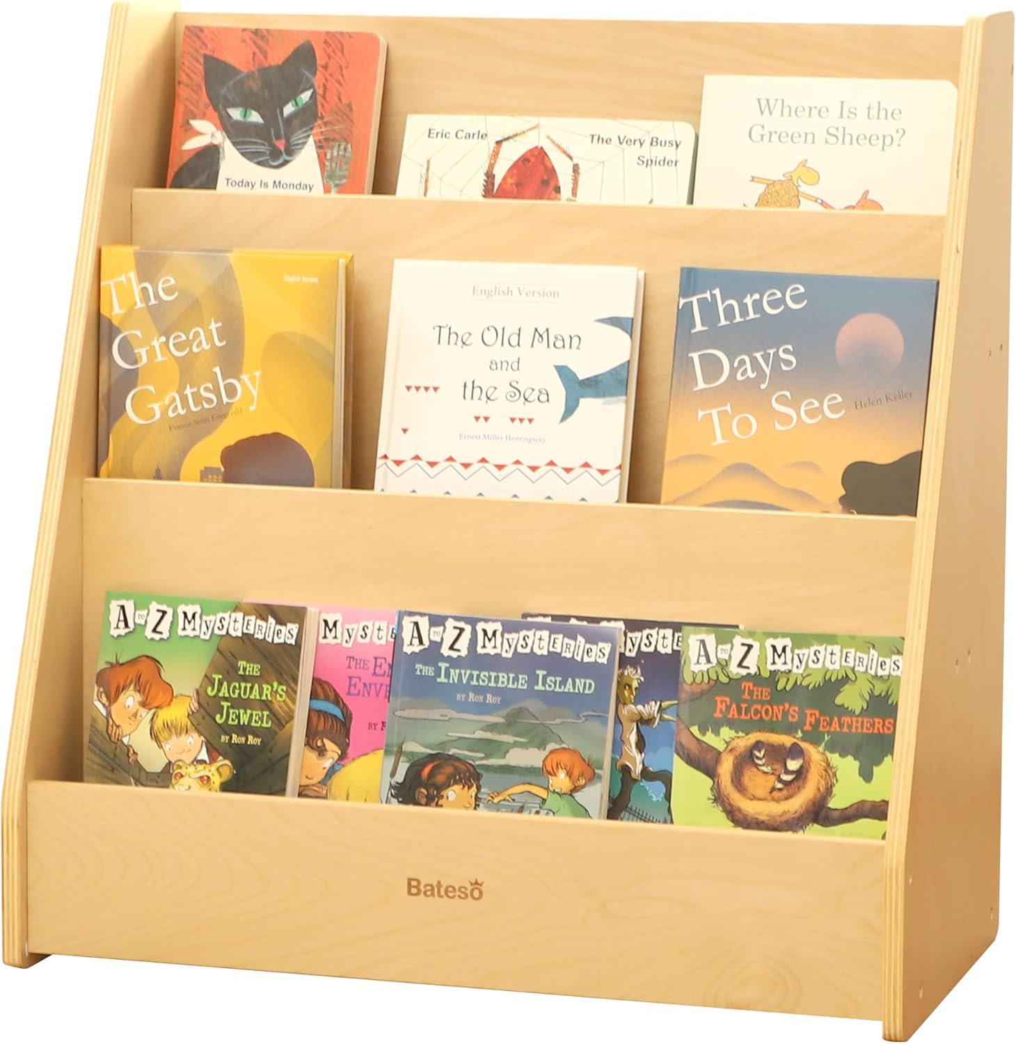 Isabelle & Max™ Medium Single-Sided Bookshelf, 3-Tier Kids Bookshelf ...