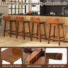 Wildon Home® 24.5'' Solid Wood Bar Stools Set Of 4 Home Counter Kitchen ...