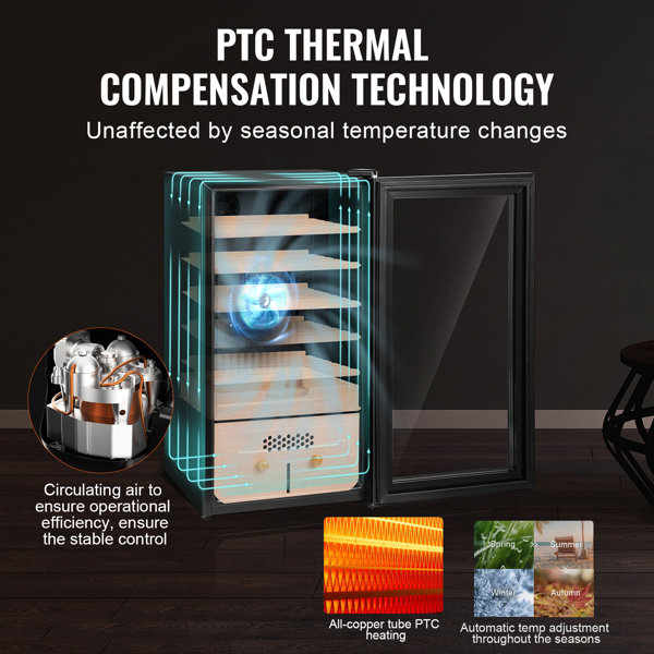 Stellweilan Tessberg Electric Cigar Humidor, 82L Cigar Humidor Cabinet ...