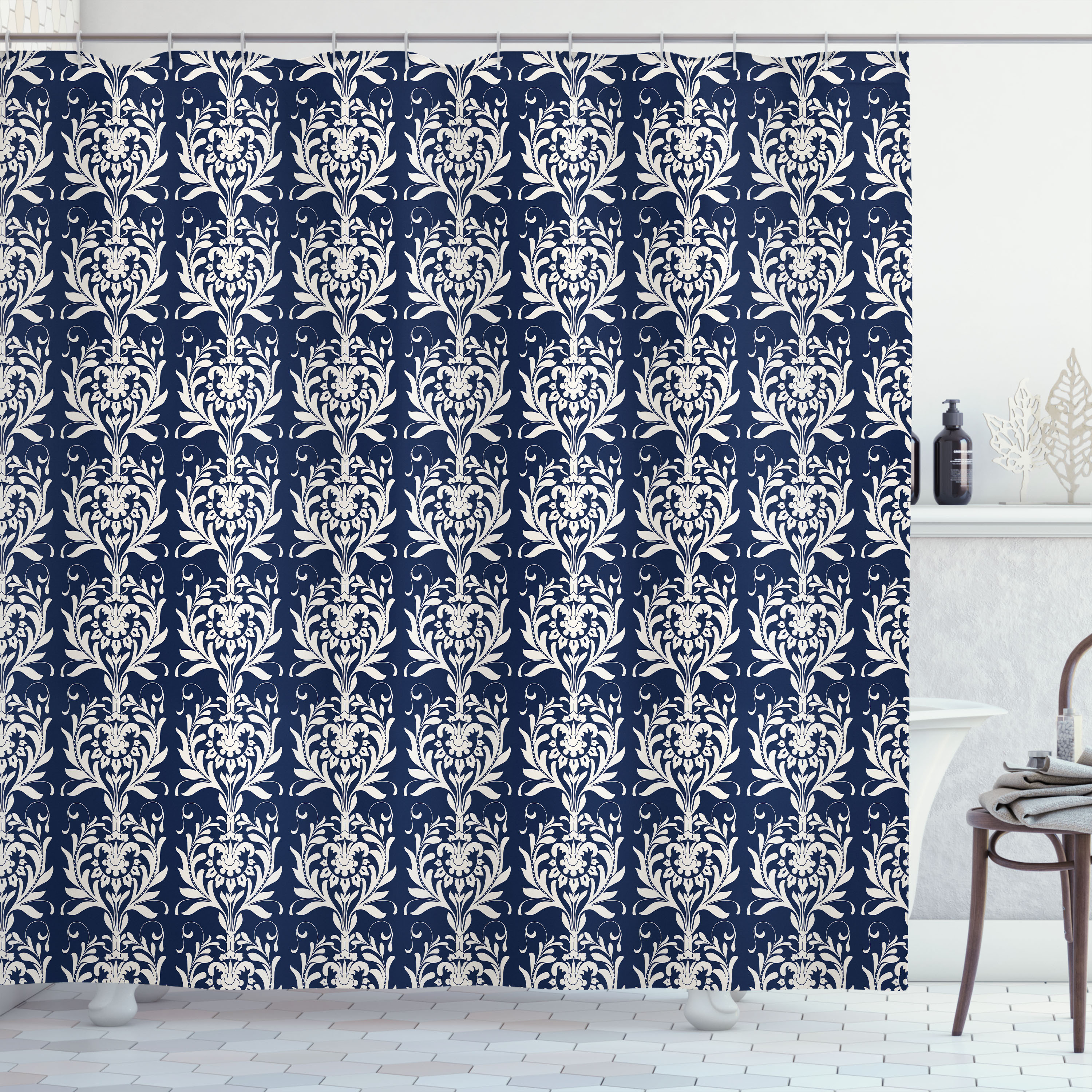 East Urban Home Acanthus Shower Curtain Classic Botanical Motif | Wayfair
