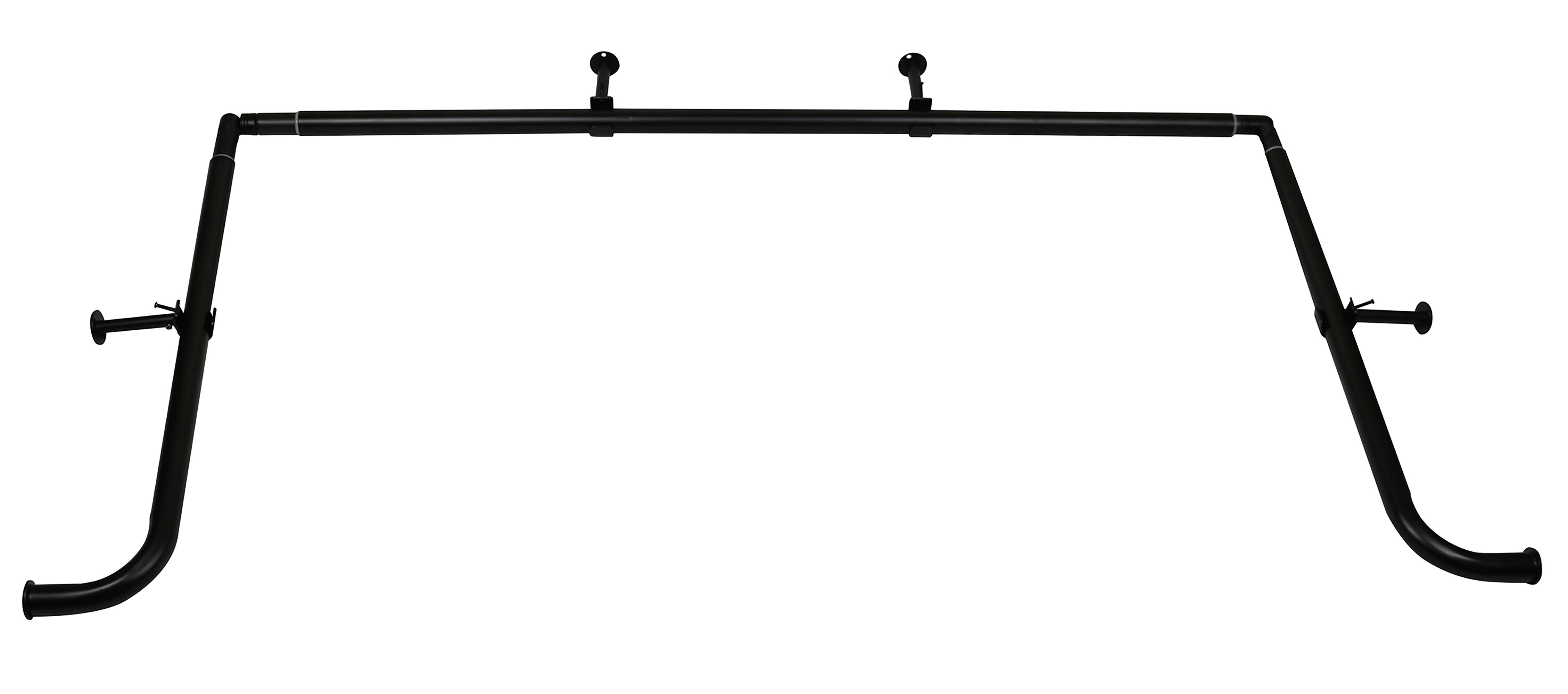 Rebrilliant 1-Inch Diameter Bay Window Curtain Rod Set For Bayview ...