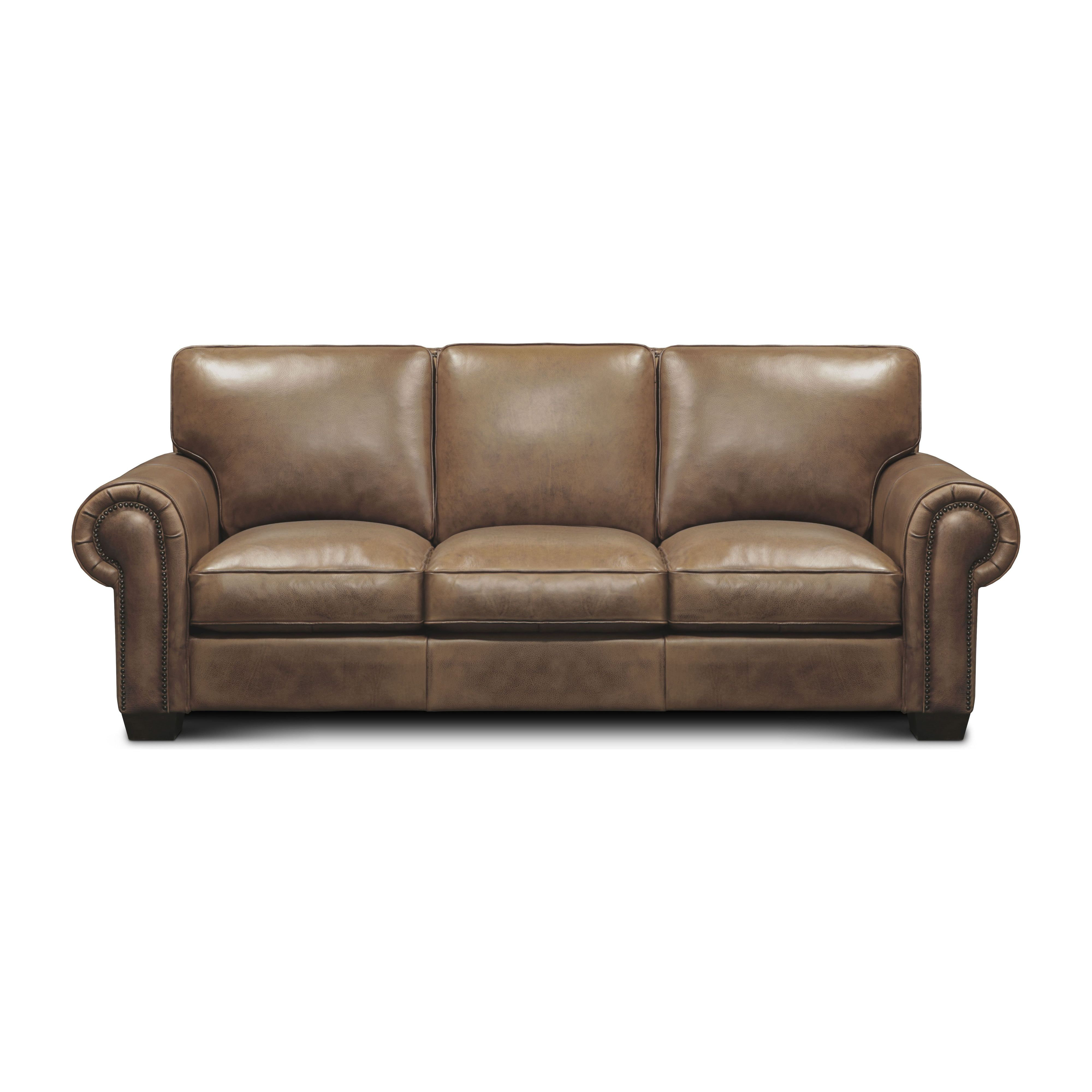 Hello Sofa Home Valencia Top Grain Hand Antiqued Leather Traditional ...