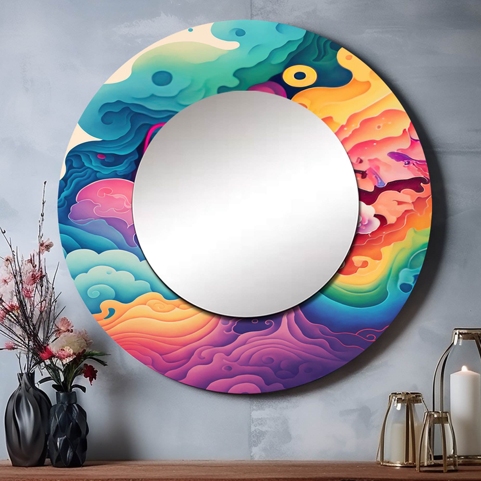 East Urban Home Shonice Multicolor Swirly Clouds VI - Abstract Spirals ...