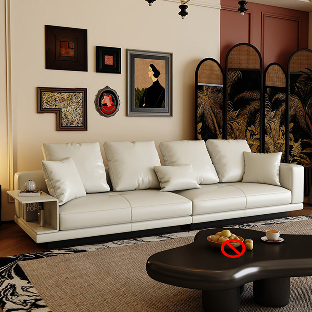 GEMEZO Retro light luxury living room straight row sofa - Wayfair Canada