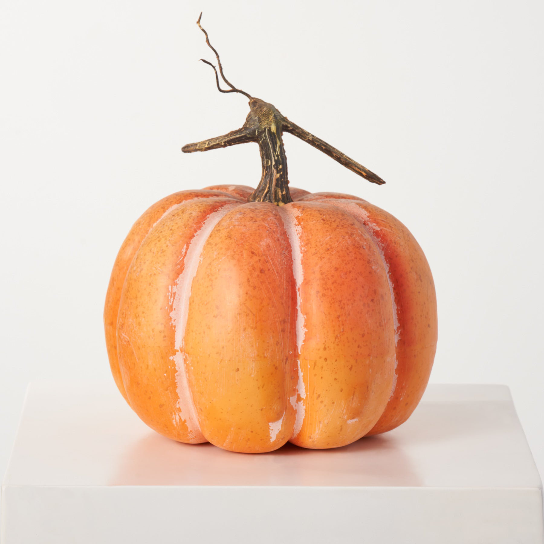 The Holiday Aisle® Weathered Orange Large Round Speckled Pumpkin ...