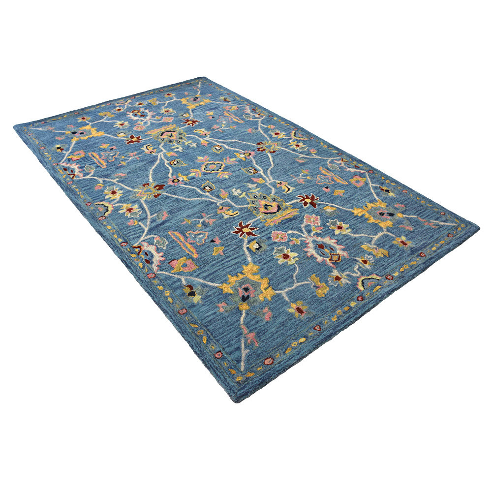 Bungalow Rose Senia HAND TUFTED WOOL ECO-FRIENDLY AREA RUGS - Light ...