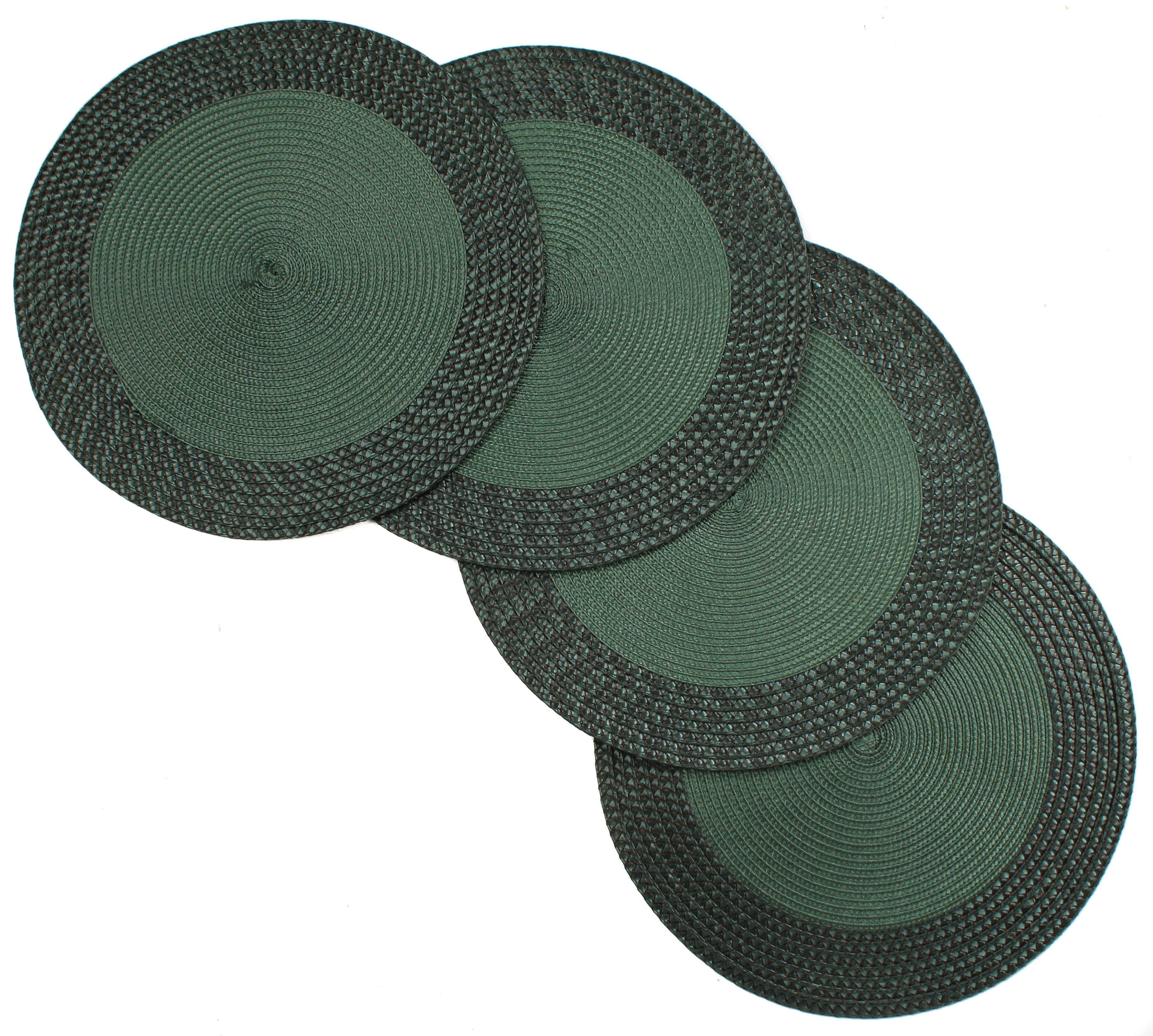 Red Barrel Studio® Rome Woven Braided Table Placemats 15 Inch Round Set ...