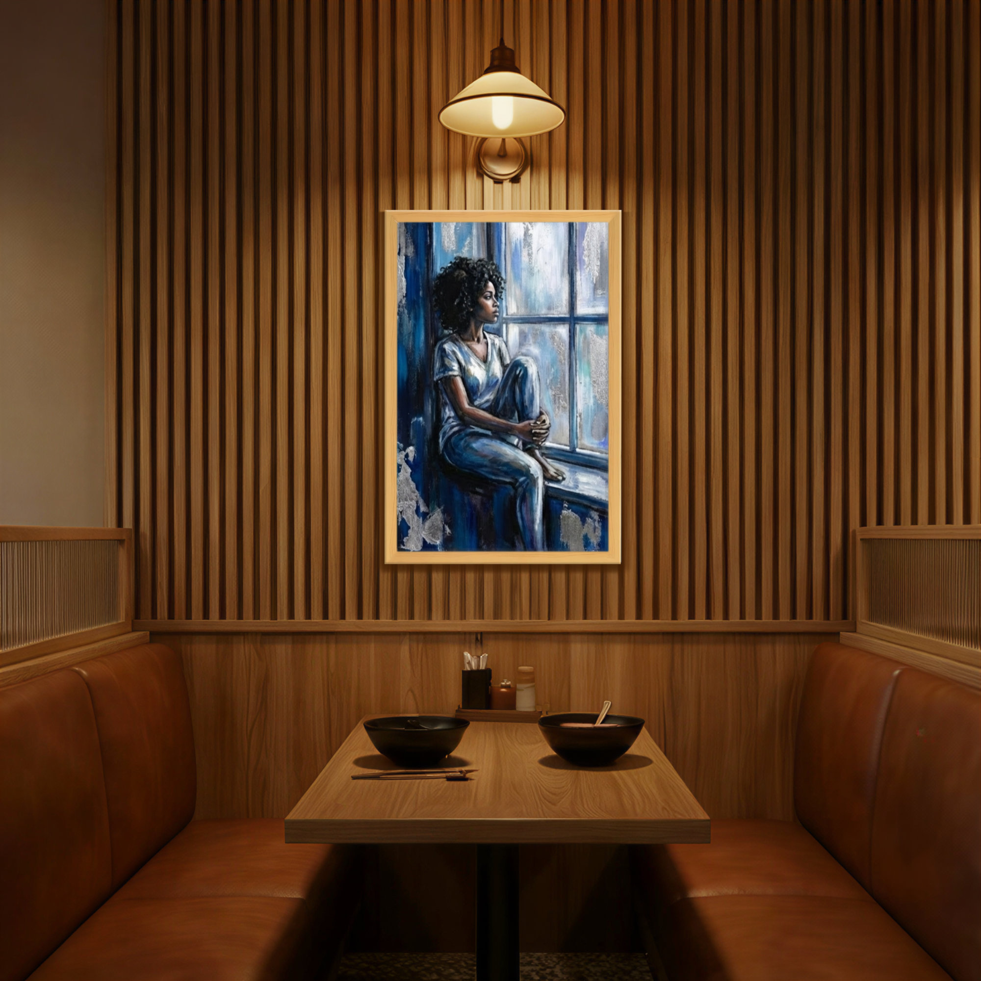 Mercer41 Abstract Woman Sitting By Window | Wayfair