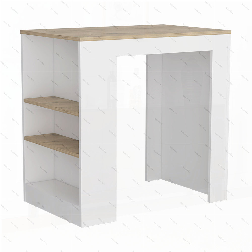 Latitude Run® Kitchen Island Doyle, Three Side Shelves | Wayfair