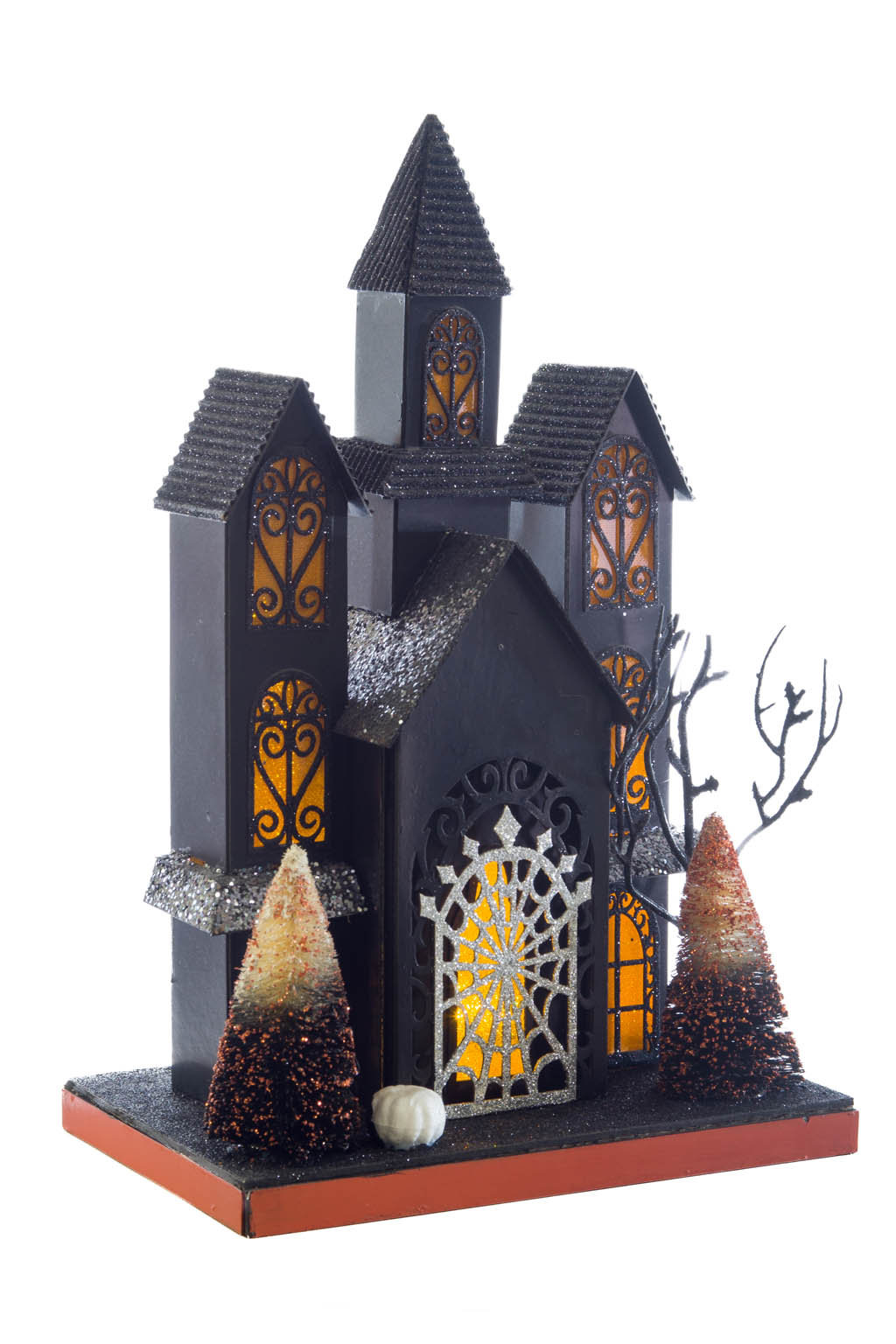 The Holiday Aisle® Black LED Haunted House | Wayfair