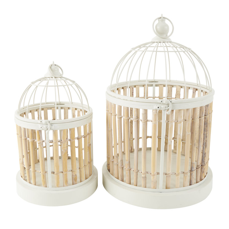 Tucker Murphy Pet™ Dogan 2 Piece Wood Dome Top Hanging Bird Cage Set ...