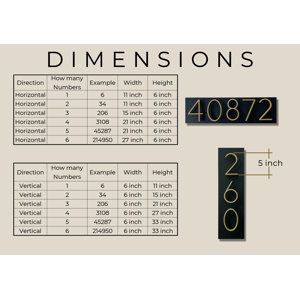 White Harmony House Number Gold Address Sign | Wayfair