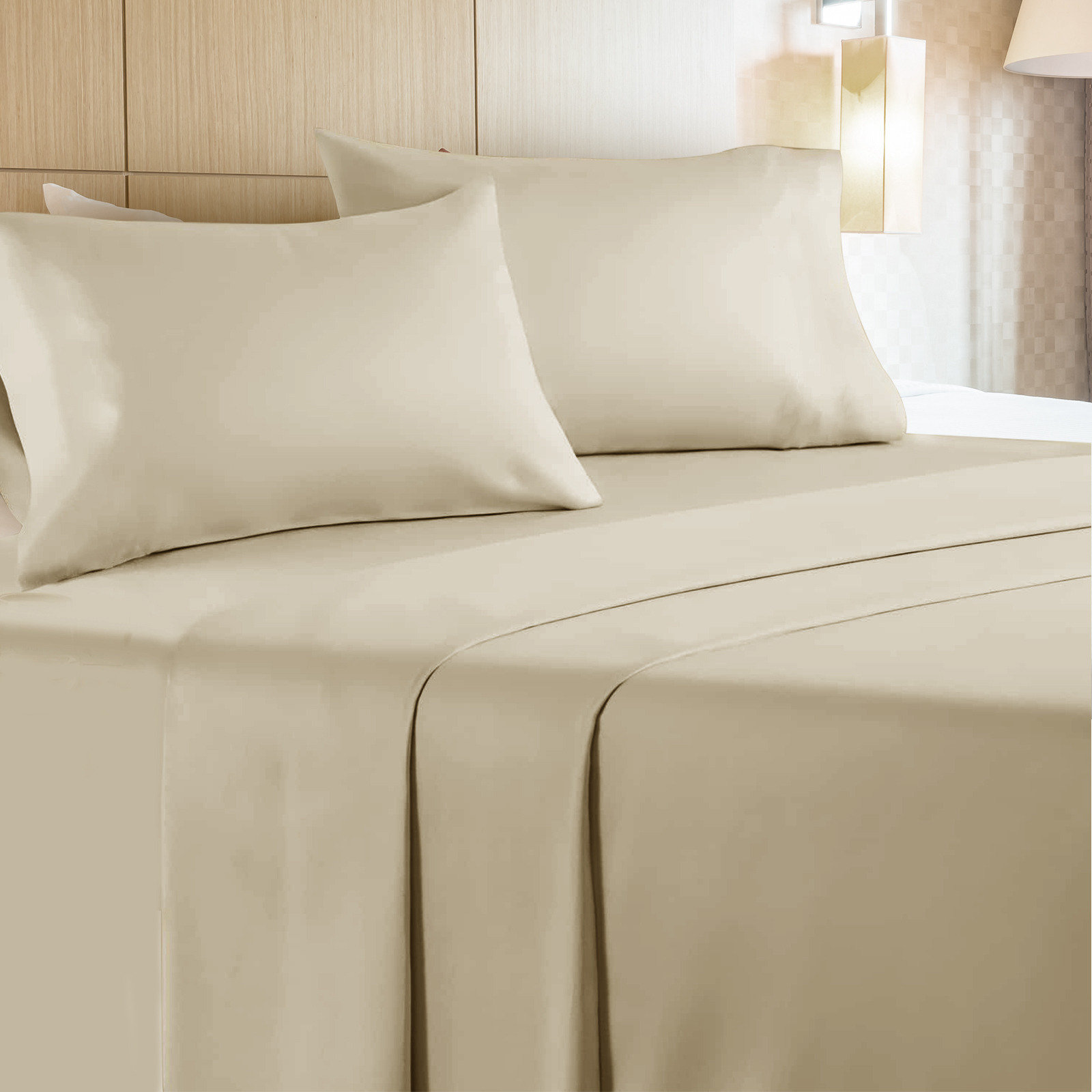 Leluxe Home Luxley 3 Piece Microfiber / Polyester Guest Room Sheet Set ...