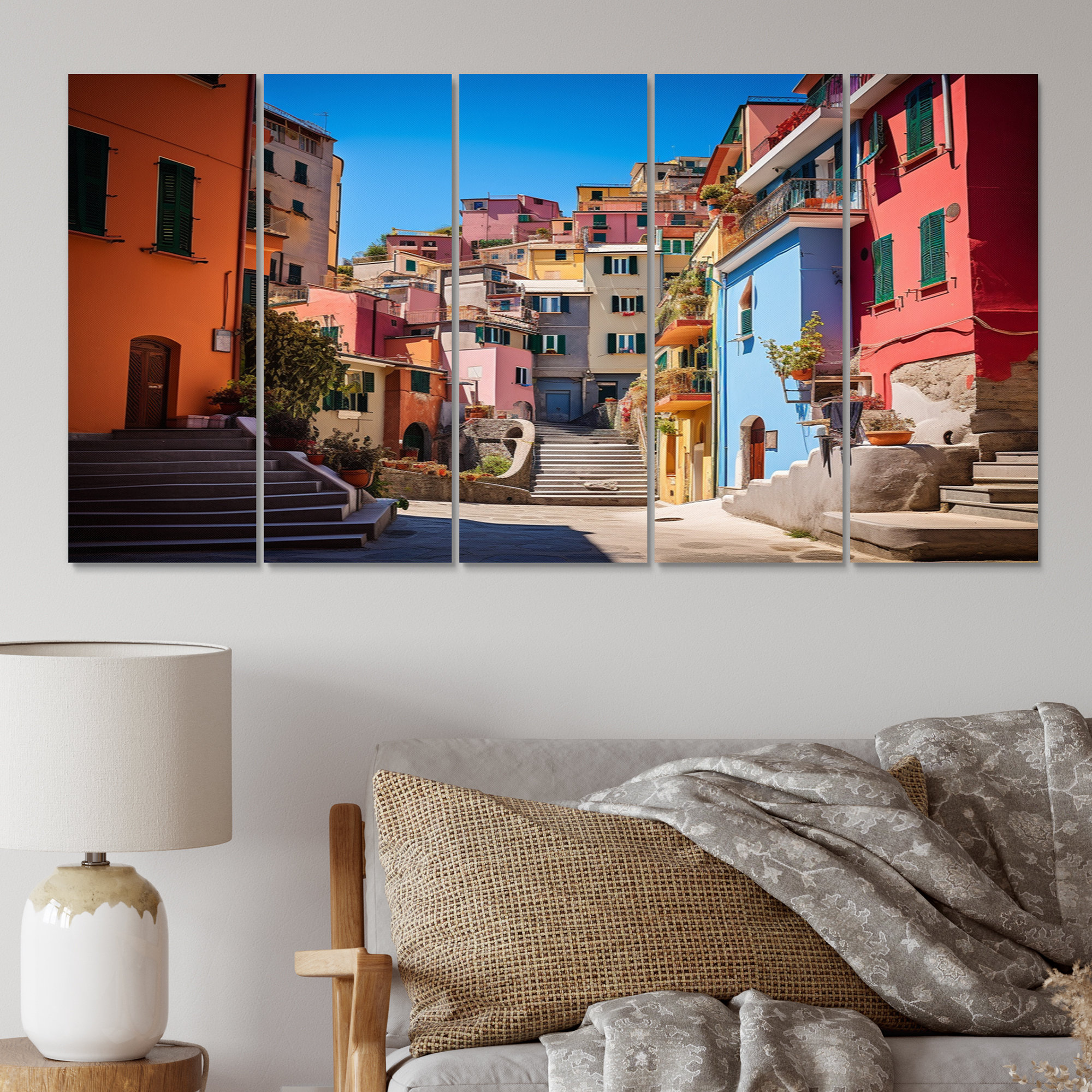 Latitude Run® Colorful Italy Cinque Terre Harmony II - Italy Wall Art ...