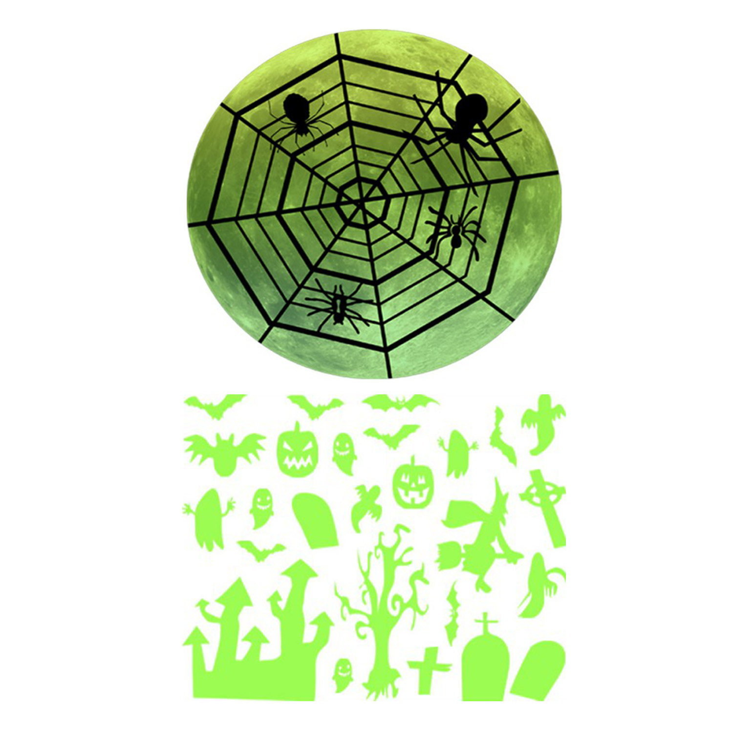 Fleur De Lis Living Halloween Glow In The Dark Wall Stickers Luminous ...