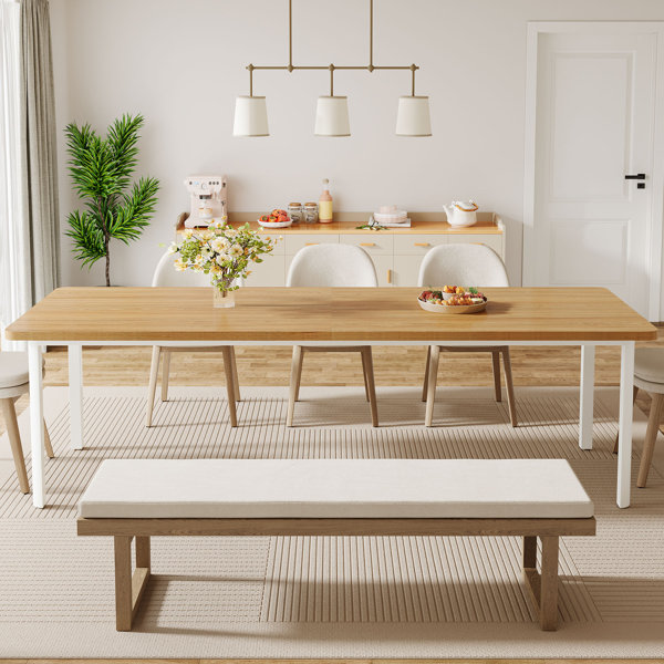 George Oliver 78.74-Inch Extra Long Dining Table for 6 to 8 | Wayfair