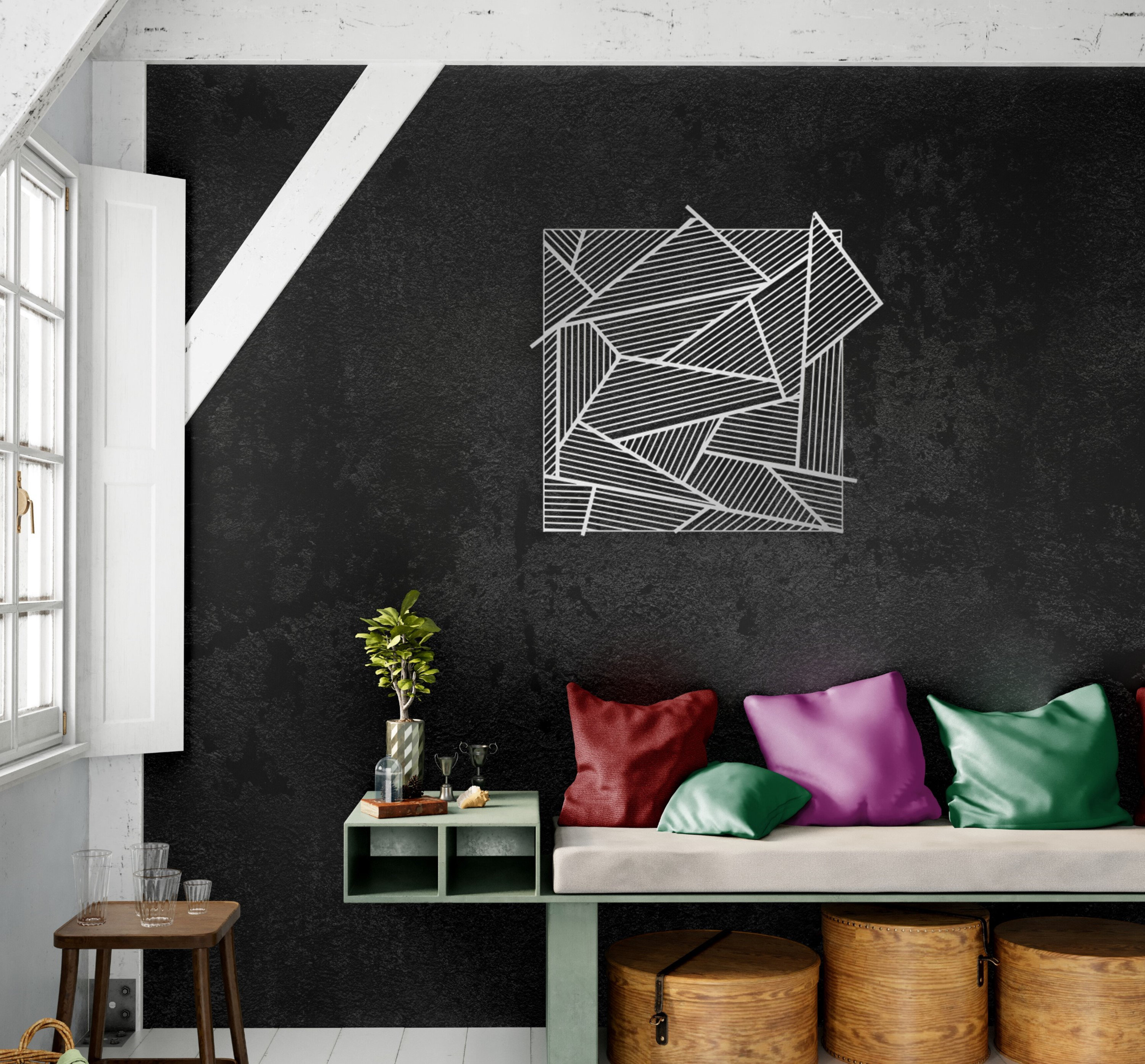 George Oliver Abstract and Geometric Lines Metal Wall Art & Wall ...