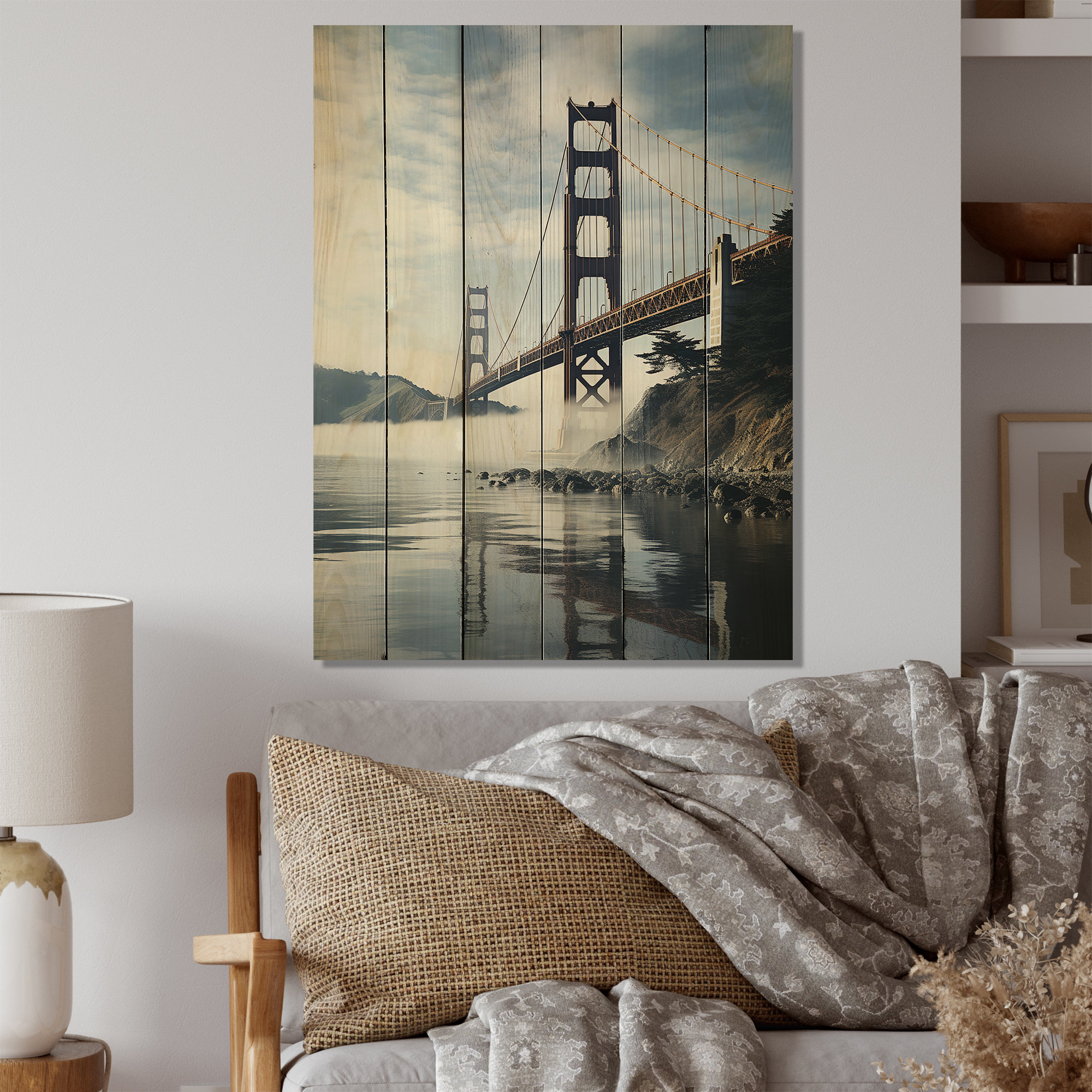 Latitude Run® Grey Bridge Majestic Arch Graphite II On Wood Print ...