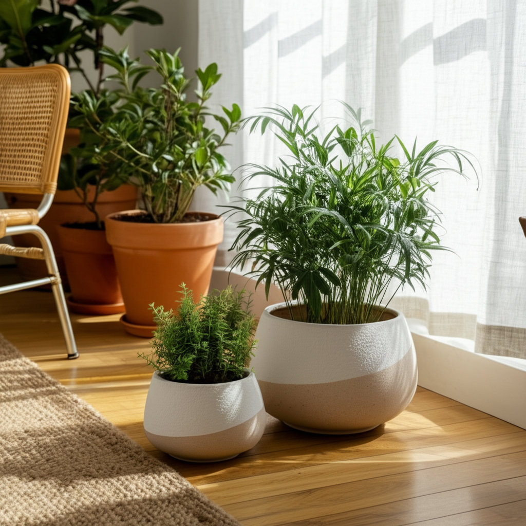 George Oliver Chic Round Planters for House Plants, Flower Pots, or ...