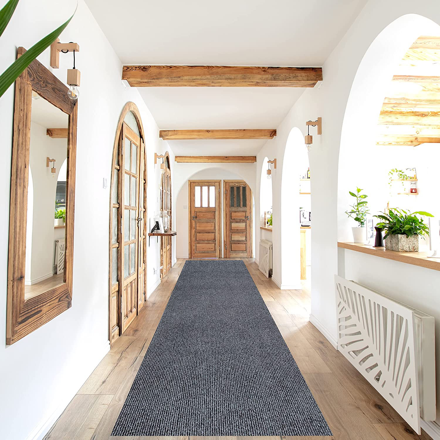 Latitude Run® Tapis de couloir de 42 po de largeur sur mesure pour l'extérieur / l'intérieur ...