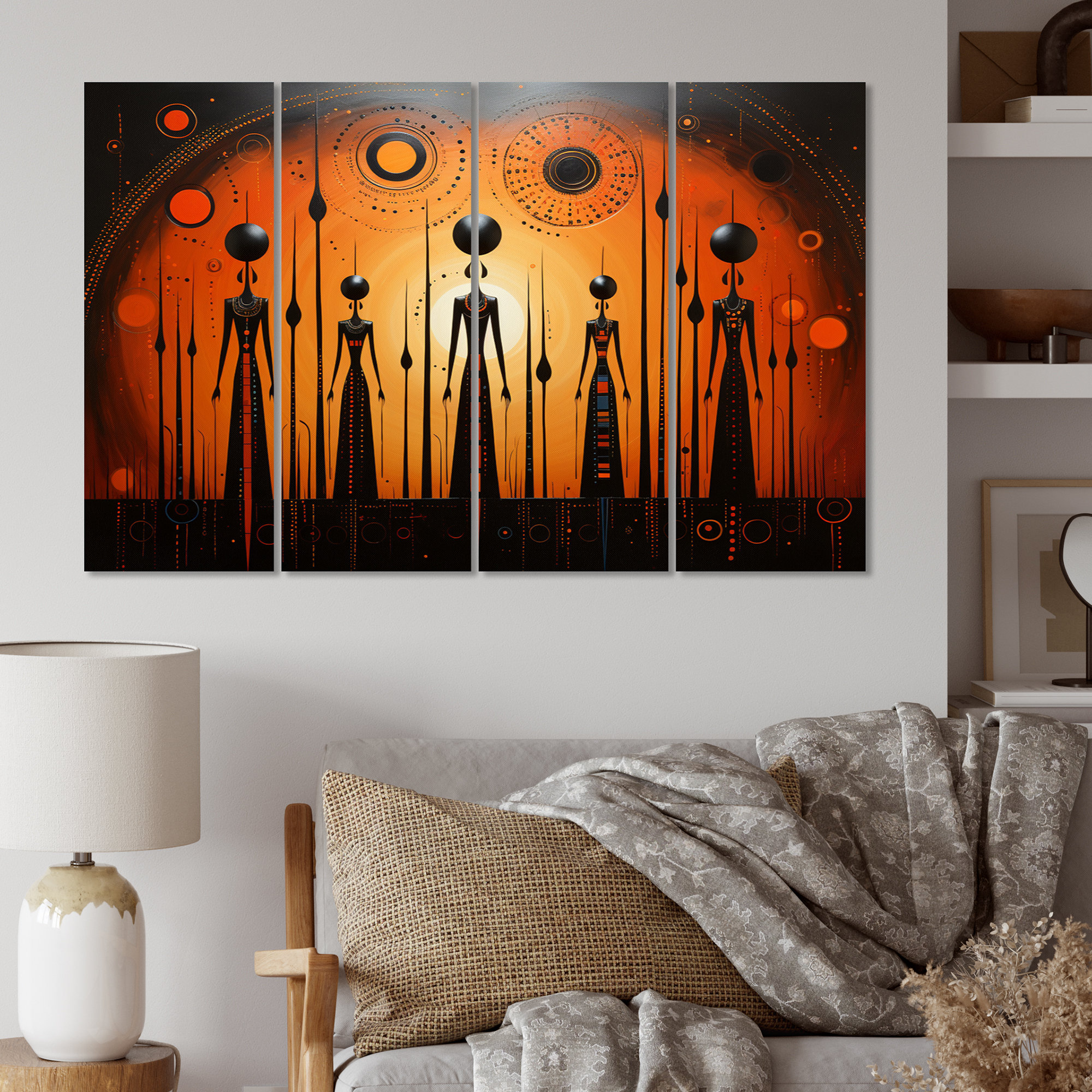 Design Art African Tribal Rhythms V - African Tribal Wall Art Print - 4 ...